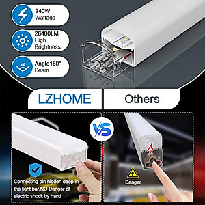 LZHOME Hexagon LED Garage Light: 25 Pack Updated Bigger Size, 26400LM Super Bright Car Detailing Ceiling LED Shop Light for Warehouse Workshop Gym Basement Car Care Wash Room