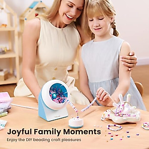 Tilhumt Bead Spinner, Clay Beads Spinner for Making Cute Friendship Bracelets, Electric Bead Spinner for Jewelry Making, Automatic Bracelet Maker with Needles and Thread, Gift for Girls