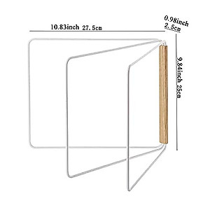 Jitejoe Home Kitchen Countertop Dishcloth Drying Rack, 3 Arms Folding Dishcloth Holder, Hand Towel Stand Rack, White Dishcloth Storage Rack Size 10.83 x 0.98 x 9.84 Inch (White Folding Rag Rack)