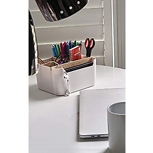 Multi-Purpose Organizer & Storage Box, Remote Control Holder, MakeUp holder, Modern Desk Side Organizer, Bathroom Caddy for Home/ Office - Desk Storage Box, Cell Phone Box, Pen & Pencil Holder