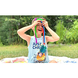 HYMONA 18 Packs Large Monkey Noodles 32CM/13 INCHES,Pull up to 7 feet (BPA/Phthalate/Latex-Free),Strengthen Stretchy Strings