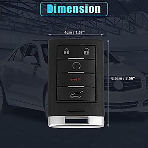 uxcell 2pcs NBG009768T 315Mhz Replacement Keyless Entry Remote Car Key Fob for Cadillac ATS XTS 2013-2014 for Cadillac SRX 2010-2015 2694A-009768T 22865375 13502537