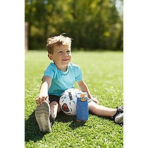 ZULU Kids Flex 12oz Tritan Stainless Steel Insulated Water Bottle with Silicone Spout, Leak-Proof Locking Flip Lid and Soft Touch Carry Loop for School Backpack, Lunchbox, and Outdoor Sports, Blue