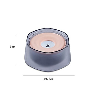 FUUIE Bowls for Food and Water Household Hexagonal Pet Bowl, Suitable for Cats, Small Dogs, Non-Slip Design, Floating Plate Can Be Raised and Lowered (Color : Blue)