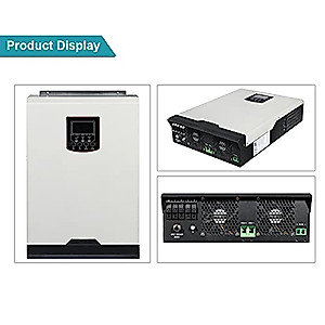 Y&H 1500W Solar Hybrid Inverter DC12V to AC230V, Off-Grid Pure Sine Wave Inverter with 80A MPPT Solar Charger + AC Charger,Max PV 2000W DC130-430V Input,fit for 12V Lead-Acid/Lithium Battery