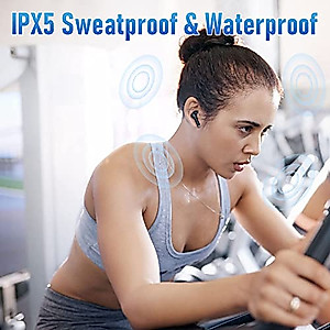 Turkal Wireless Bluetooth 5.3 Earbuds Compatible with iPhone & Android,Deep Bass Noise Cancelling Headphones with 4 Mic,27H Playtime,IPX5 Sweat Resistant,HiFi Stereo Sound in-Ear Blue Tooth Earphones