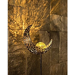 TAKE ME Moon Solar Lights Garden Outdoor Decor Waterproof Decorative Solar Stakes Lights for Patio Yard, Walkway,Lawn, Mother's Day Gifts