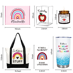 Teacher Appreciation Gifts with 20 OZ Wine Tumbler,Unique Teacher Birthday Gift Set,Thank You Teacher Gifts for Women Men,Christmas Teacher Gifts for Women