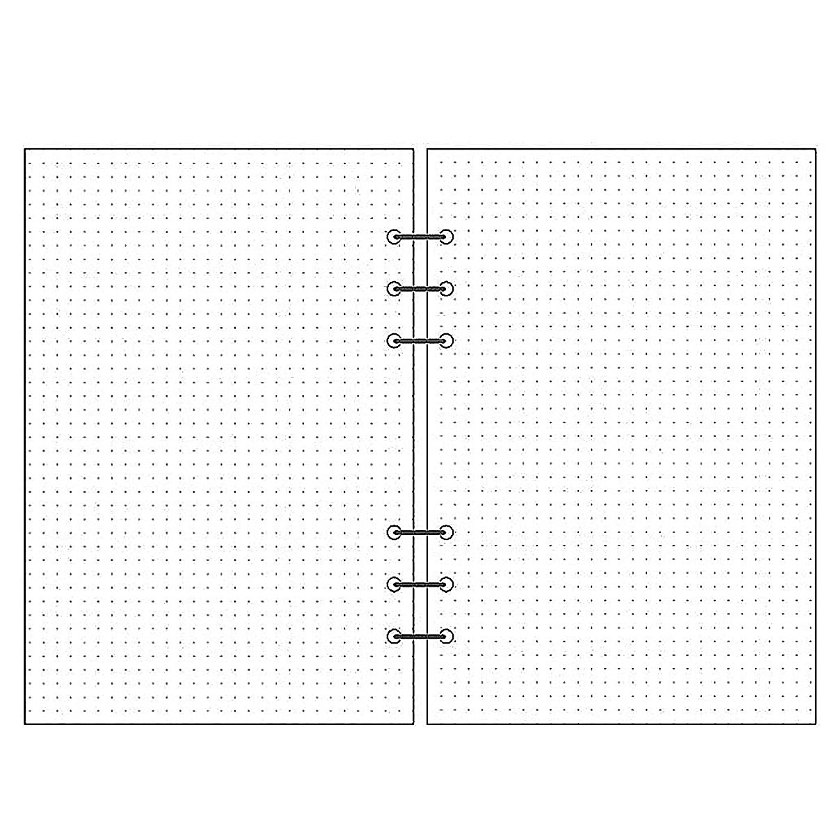 A5 Planner Inserts, Spiral Notebook Refills, 6 Ring Binder Refills, A5 Binder Refills Paper Page, Dot Paper for Filofax, Harphia(A5 5.59 x 8.27'',Dotmattrix)