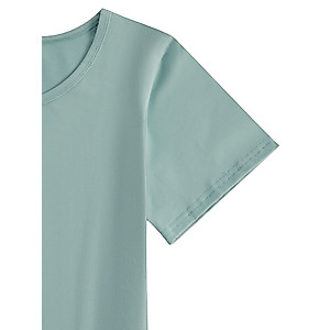 SweatyRocks Women's Cute Graphic Print Short Sleeve Crop Top with Shorts Pajama Set Blue Black Cow M