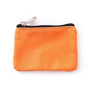 HappyDaily 6 Pack Canvas Zipper Bags Small Makeup Bags Lipstick Cosmatic Organizer Small Storage Pouch Carrying Purse (Pink/Hotpink/Sky Blue/Purple/Orange/Grey, Small (3.1'' x 5.1'')) (HD274)