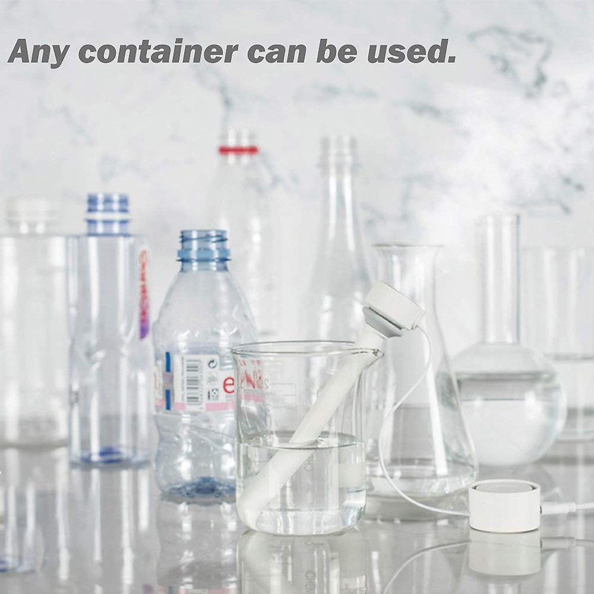 Car USB Humidifier with Container Diversity,Nano Ultrasonic Mini Cool Mist Humidifier Three Hours Auto-off Travel Humidifier Diffuser for Baby, Bedroom,Desk, Office-White Travel OutdoorGrey)