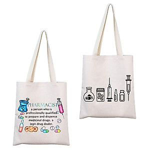 MNIGIU Pharmacist Tote Bag Pharmacist Thank You Gift Pharmacist Shopping Bag Pharmacist Graduation Gift Pharmacist Grad Gift for Pharmacist (Shopping Bag)