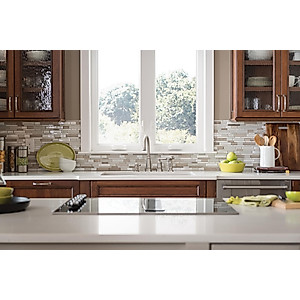 Moen Spot Resist Stainless One-Handle High Arc 4-hole Kitchen Faucet with Side Sprayer and Soap Dispenser, 87042SRS