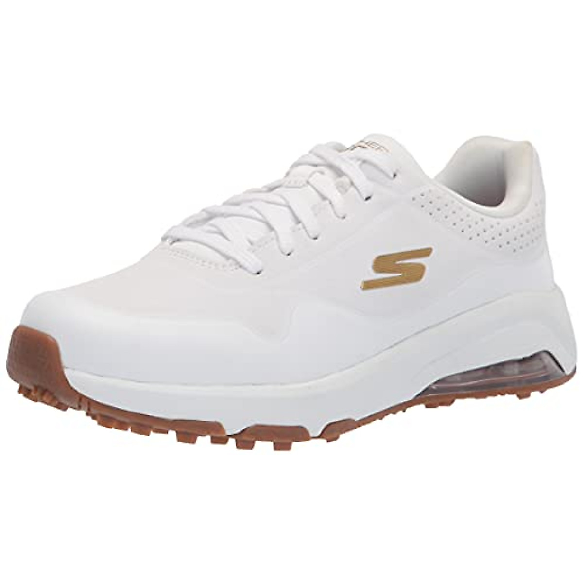 Skechers womens Skech-air Dos Relaxed Fit Spikeless Golf Shoe, White, 8 US