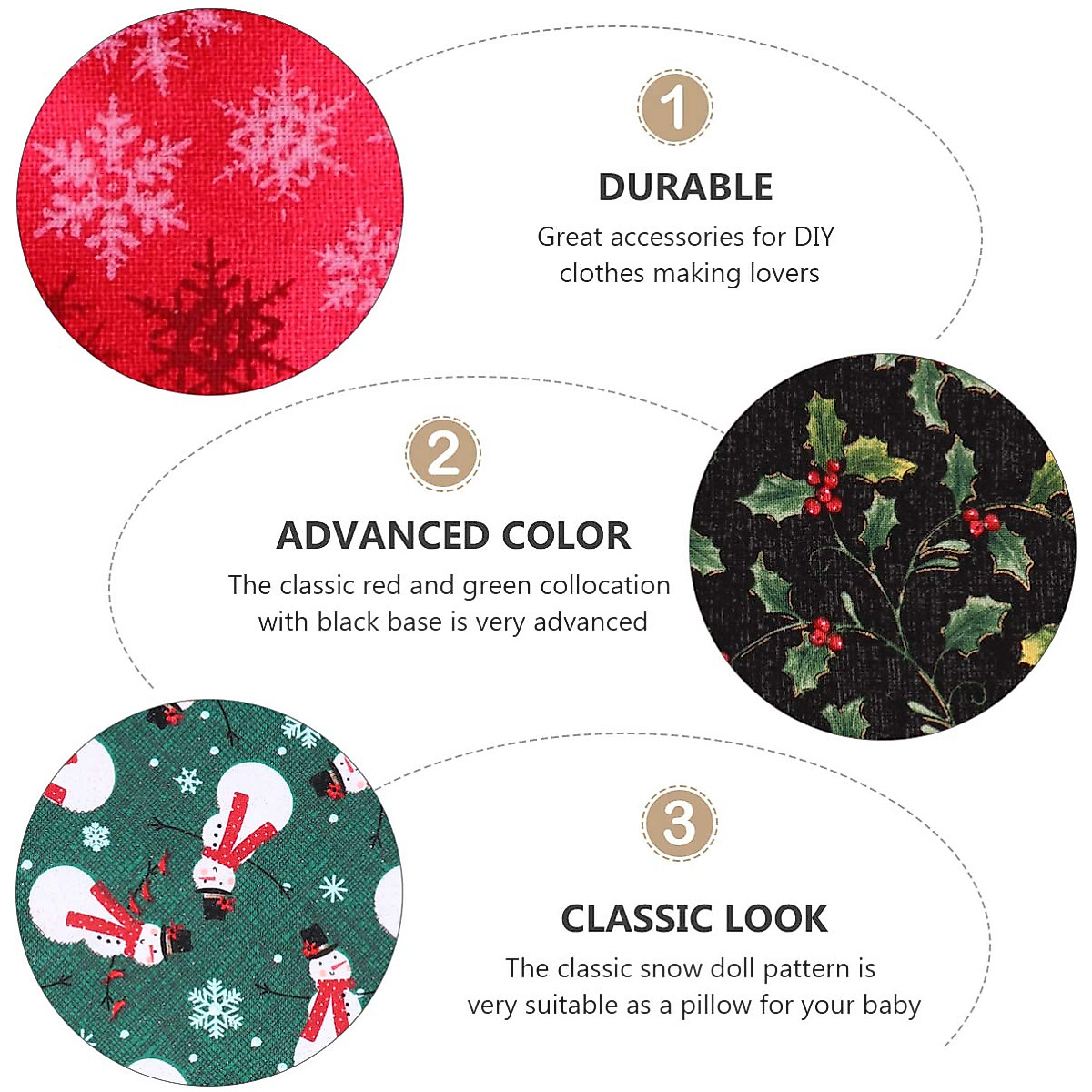 EXCEART 10 Sheets Christmas Cotton Fabric Bundles Square Christmas Tree Quilting Patchwork Precut Santa Claus Printed Fabric Scraps for Christmas Sewing DIY Crafts 20x25cm