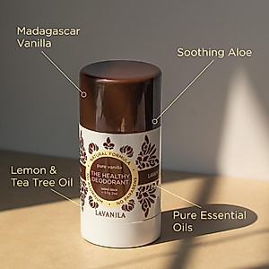 Lavanila Pure Vanilla Natural Aluminum Free Deodorant 2-Pack - The Healthy Deodorant for Men and Women, Solid Stick (2 Ounce Each), Vegan
