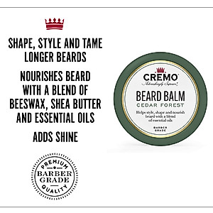 Cremo Styling Beard Balm, Forest Blend, Nourishes, Shapes And Moisturizes All Lengths Of Facial Hair, 2 Ounce (Packaging May Vary)