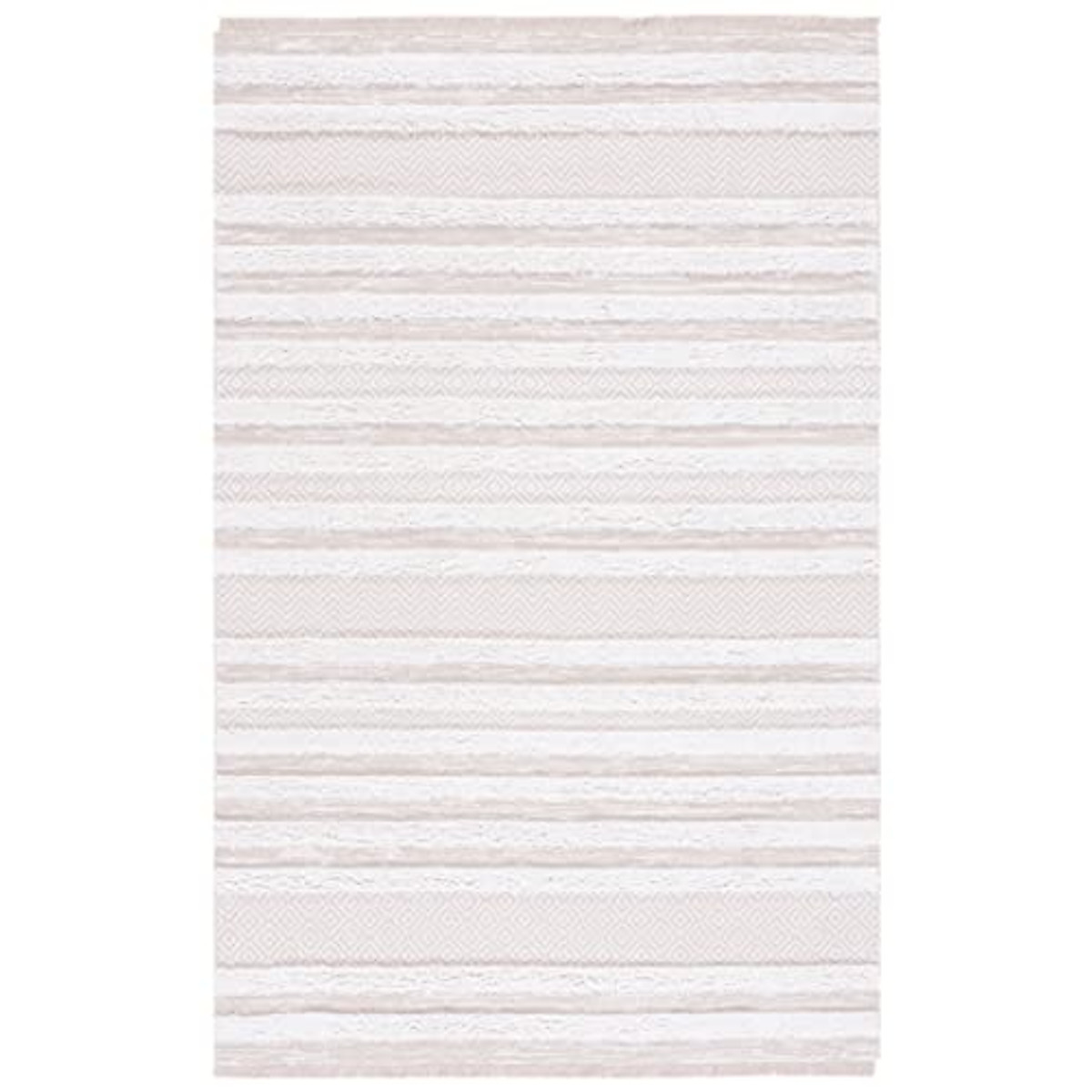 Safavieh Augustine Collection 5'0" x 7'7" Beige/Ivory AGT729B Moroccan Rustic Fringe Area Rug