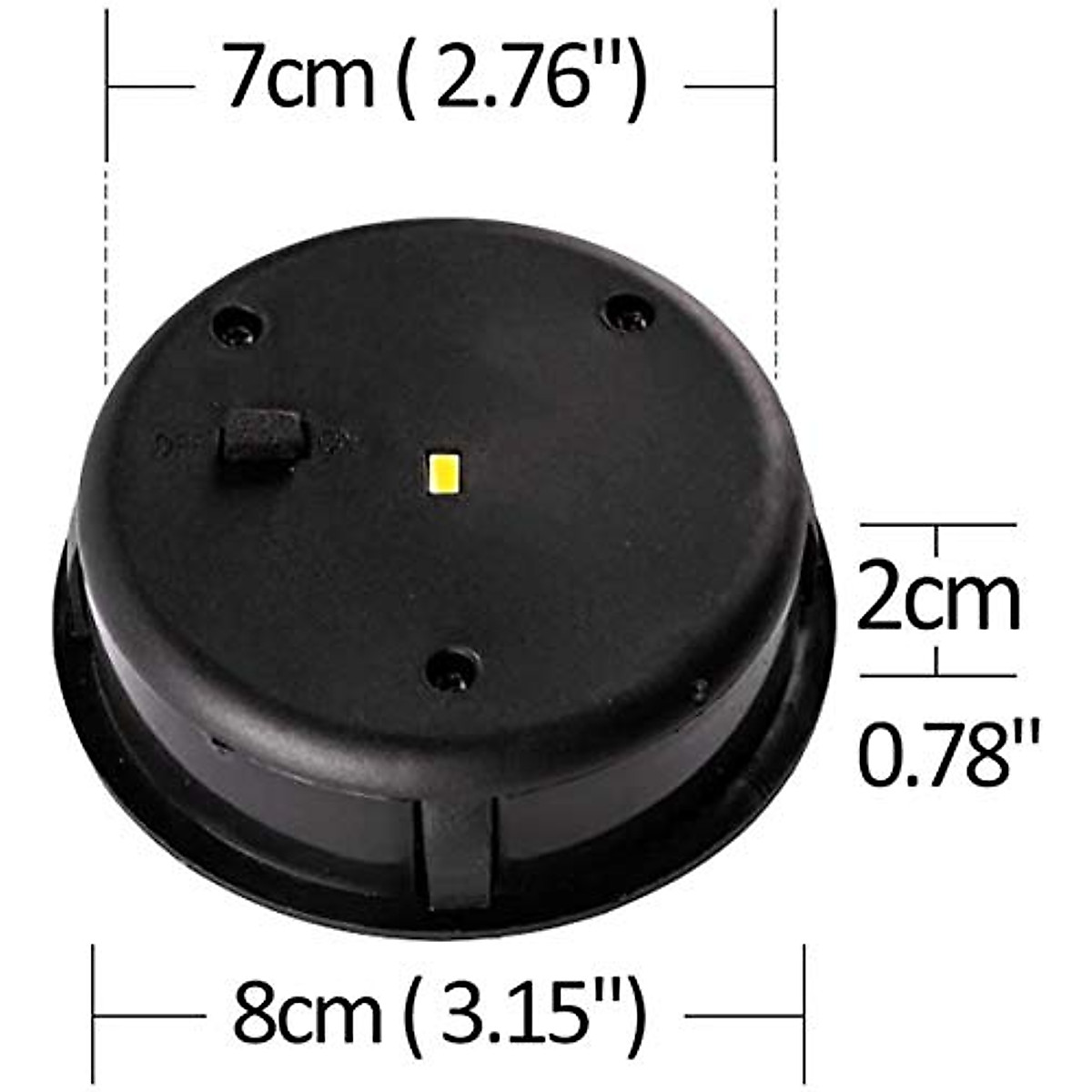 ZNYCYE 1P Solar Light Replacement Top(Top Size 2.76 in, Bottom Size 3.15 in)LED Solar Panel Lantern Lid Lights for Solar Lanterns Garden Patio Decor(Warm White)