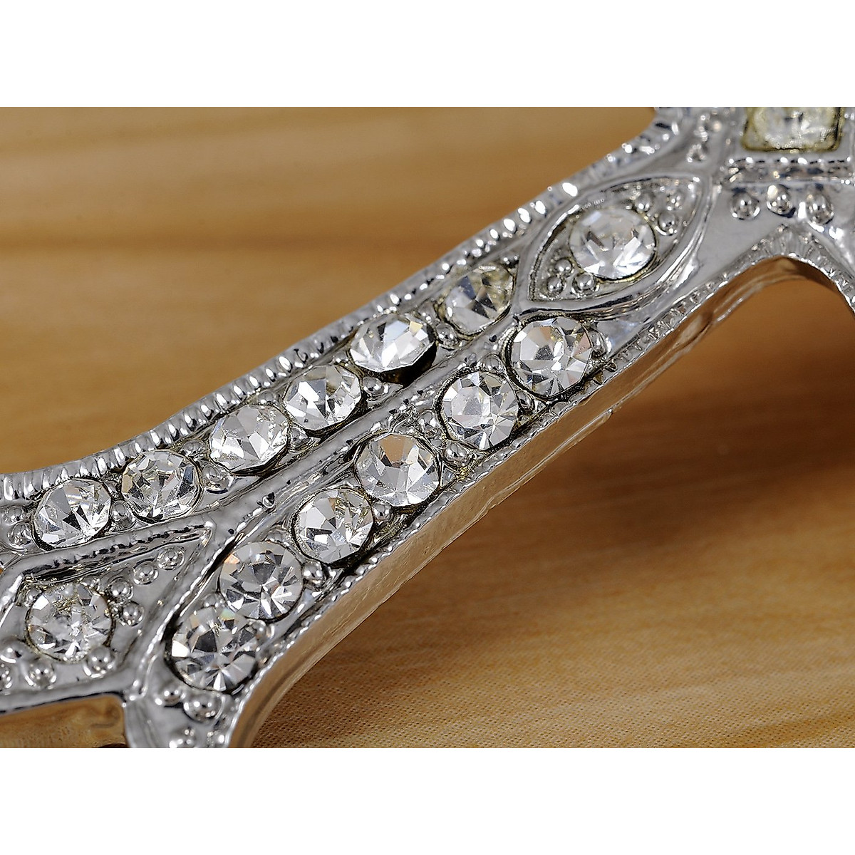 Alilang Vintage Inspired Reproduct Large Crystal Cross Necklace Pendant