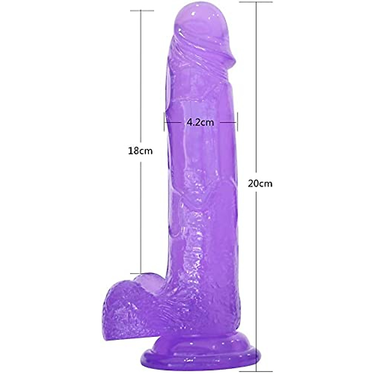 8 inches Delicate Silicone Suction Cup Realistic Classic Dick Wand with Strong Suction Cups for Men and Women or Men's and Women's Games cI6
