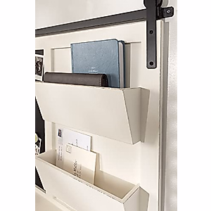 Kate and Laurel Cates Magnetic Wall Organizer with Pockets, 30x28, White