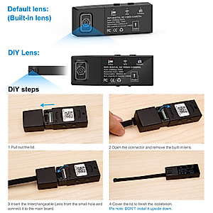 Hidden Spy Camera,1080P WiFi ,Mini, Portable Wireless Security Cameras Video Recorder IP Cameras Nanny Cam with DIY Interchangable Lens/Motion Detection for Indoor Outdoor Monitoring
