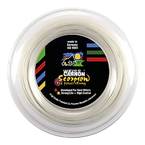 Weiss CANNON Scorpion Tennis String - 1.22mm/17G (White) 660ft - 200m Reel - The Power String