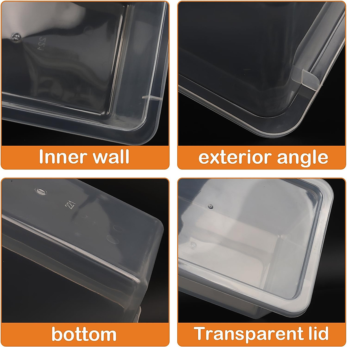 Plastic storage bins with lids, 6 Pack Stackable storage containers,5 Qt Clear storage organizer Small cubby storage,Stackable Cubby Containers (11.8x7.87x4.9") (Clear)