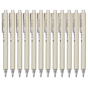 Gel Pens for Note Taking 12PCS RIANCY Black Ink Fine Point Pen Black Gel Pens Quick Dry Ink 0.5mm Smooth Writing Pen for Home Office Art Back to School Supplies (Cream)