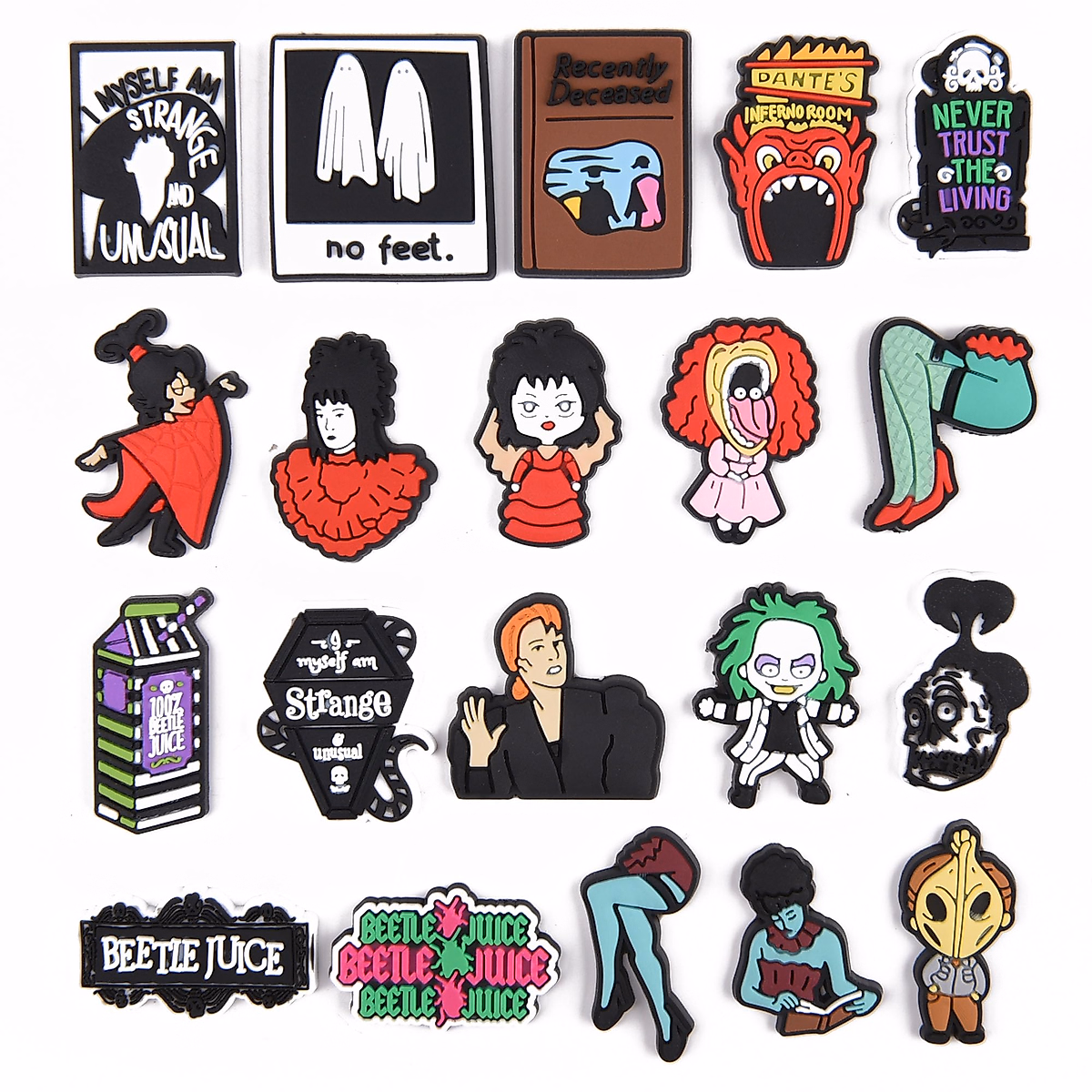 Horror Movie Shoe Charms Shoes Decoration Halloween Accessories for Teens Boys Girls Birthday Halloween Gifts TRS025-20pcss