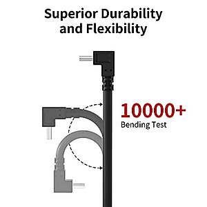 90 Degree Angled USB 2.0 A to Mini B USB 5 Pin Cable 10FT/3M, BolAAzul Right Angle Mini USB Data Sync&Charger Cable USB PC Charger Charging Cable Cord for TI-84 Plus CE Graphing Calculator MP3/MP4/GPS