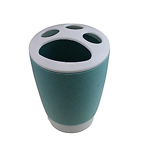 Bathroom Accessories Set 4 Piece Accesorios para Baños Soap Dispenser, Soap Dish, Tumble, Toothpaste-Toothbrush Holder (Teal)