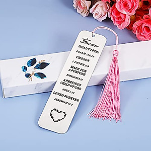 Inspirational Christian Gifts for women Bible Verse Bookmark with Tassel Book Lover Gifts for Women Birthday Christmas Bookmarks Gifts for Friends Girl Sister Female Bookworms Book Club Religious Gift