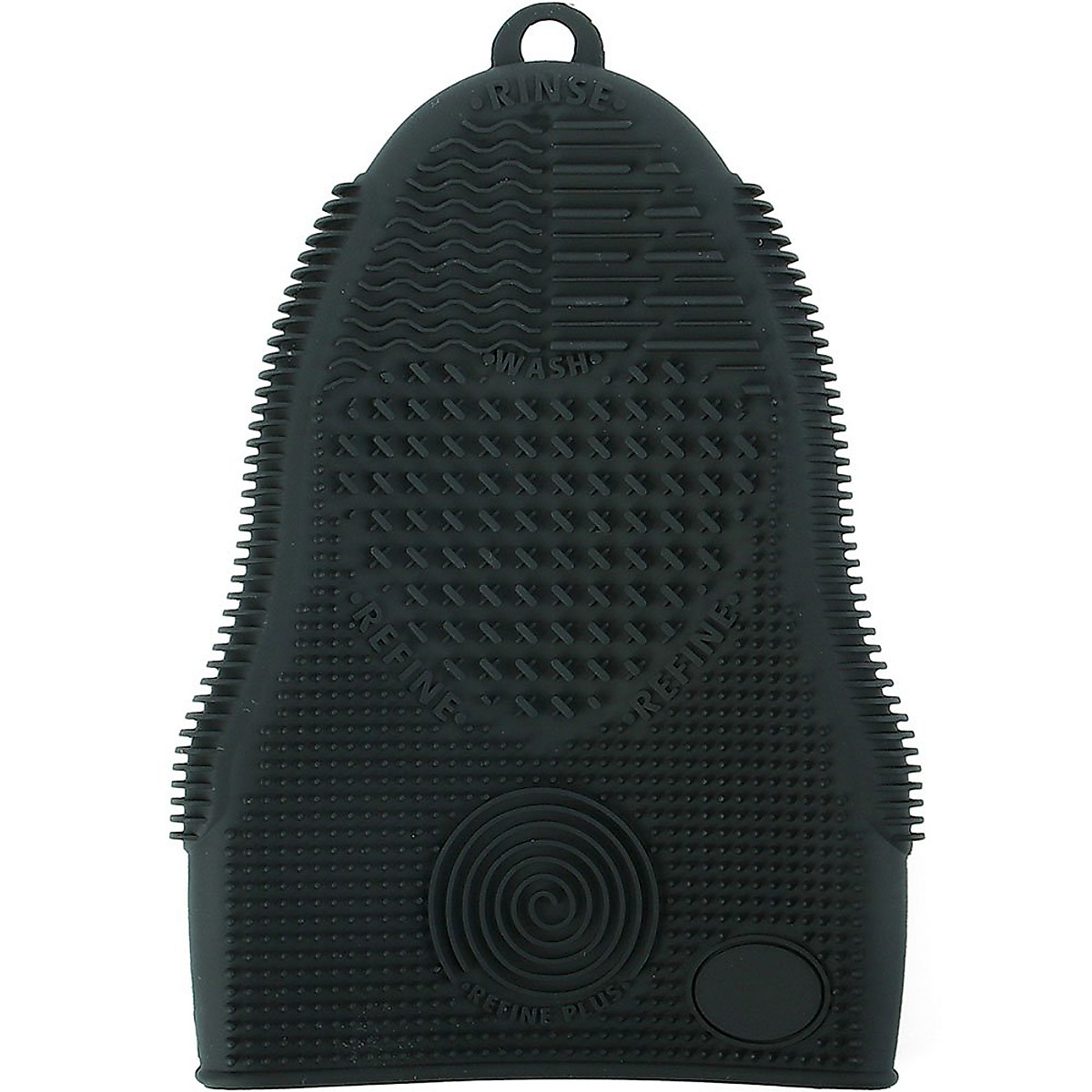 ScivoKaval Makeup Brush Cleaner Mat Mitt Glove Silicone Cosmetic Cleaning Scrubber Tool for Face Brushes and Eye Brush Washing Pad Black