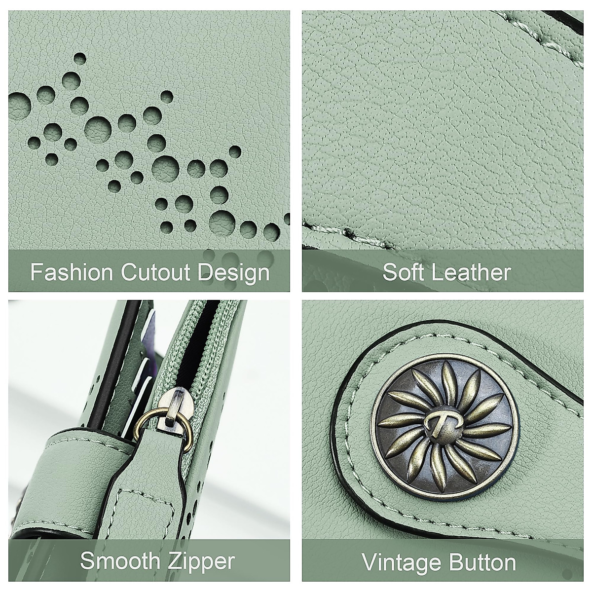 Tipmile Small Wallet for Women Bifold RFID Blocking Card Holder Leather Wallets with Zipper Coin Pocket