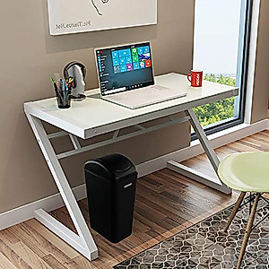 Doryh Classic Black Plastic Swing Trash Can, Small Trash Bins 14 L