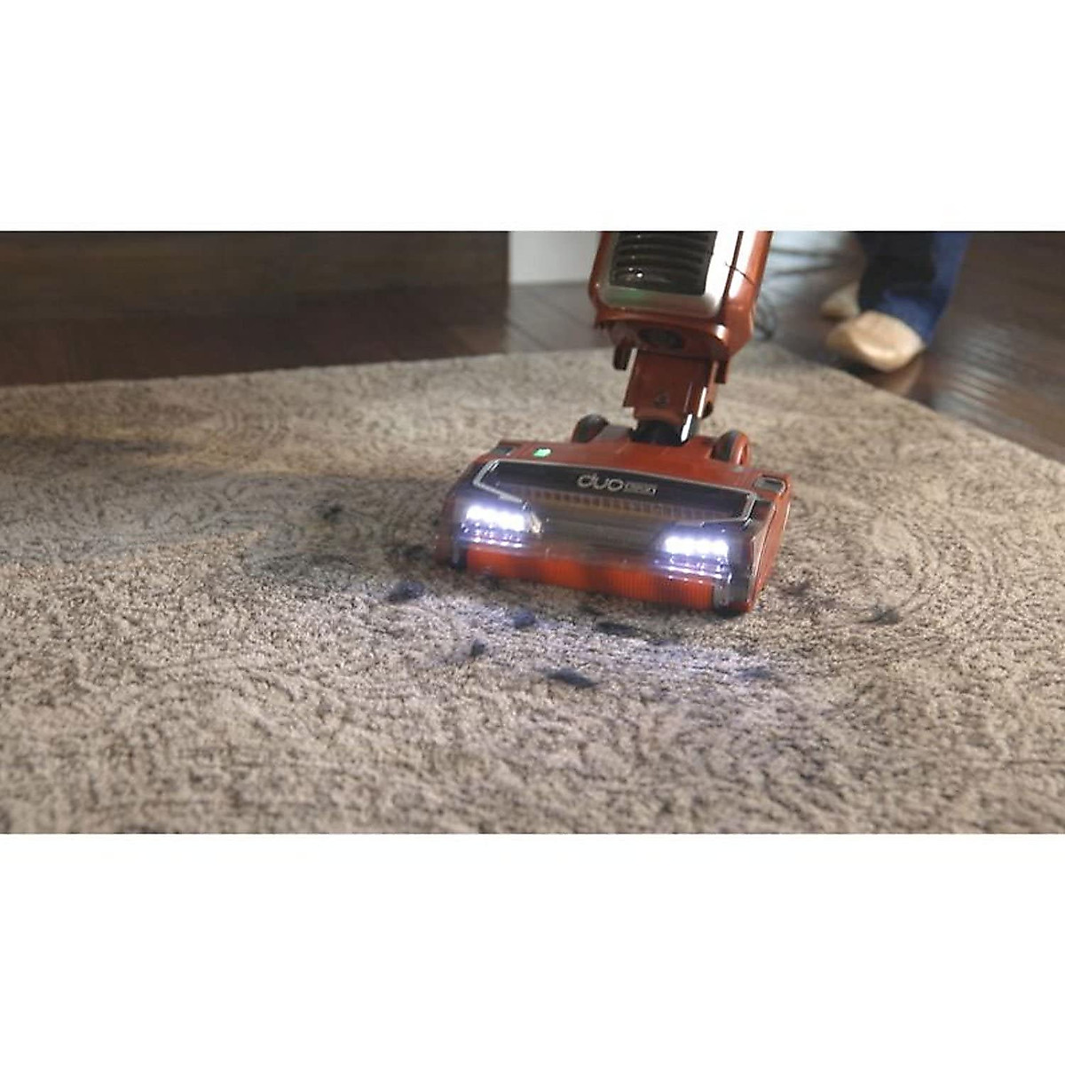 Shark QU202Q DuoClean Slim Upright Vacuum (Red) (Renewed)