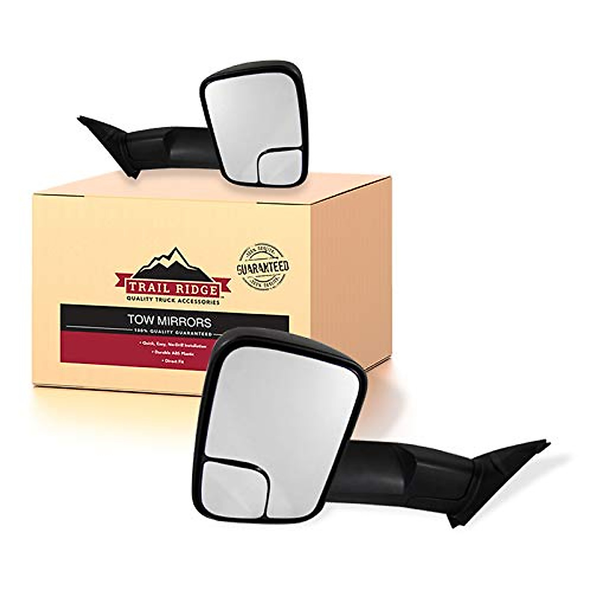 Trail Ridge Towing Mirror Power Heated Textured Black Pair Set for Tacoma New