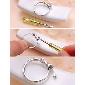 Ladytree Sterling Silver Forever In My Heart Infinity Mini Ring Hold Loved Ones Ashes Cremation Urn Ring for Women Finger Ring Memorial Jewelry (Infinity, 9)