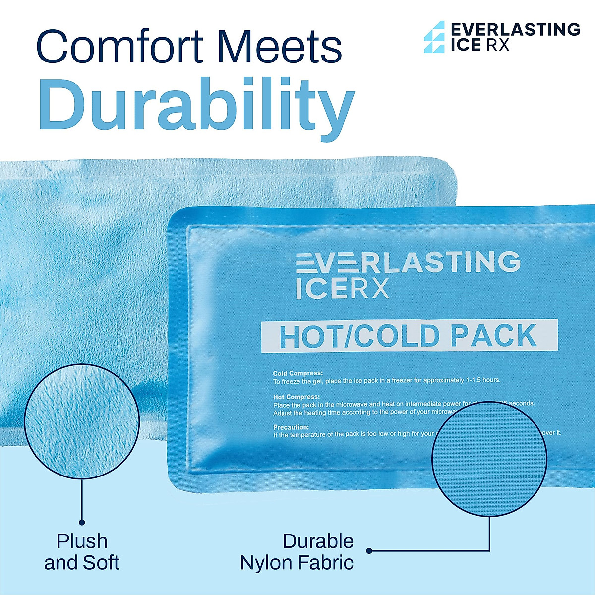 Reusable Hot and Cold Gel Soft Ice Packs - 4 Pack Large Gel Ice Pack - Hot and Cold Therapy Solution for Injuries, Cold Packs for Pain Relief - Ice Packs for Injuries Reusable - 10 x 5