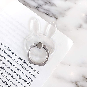 Wen XinRong 6 Pack Cell Phone Ring Holder, Cute Transparent Phone Finger Ring Grip Stand 360°Rotation Phone Rings Kickstand Compatible for Most Smartphone