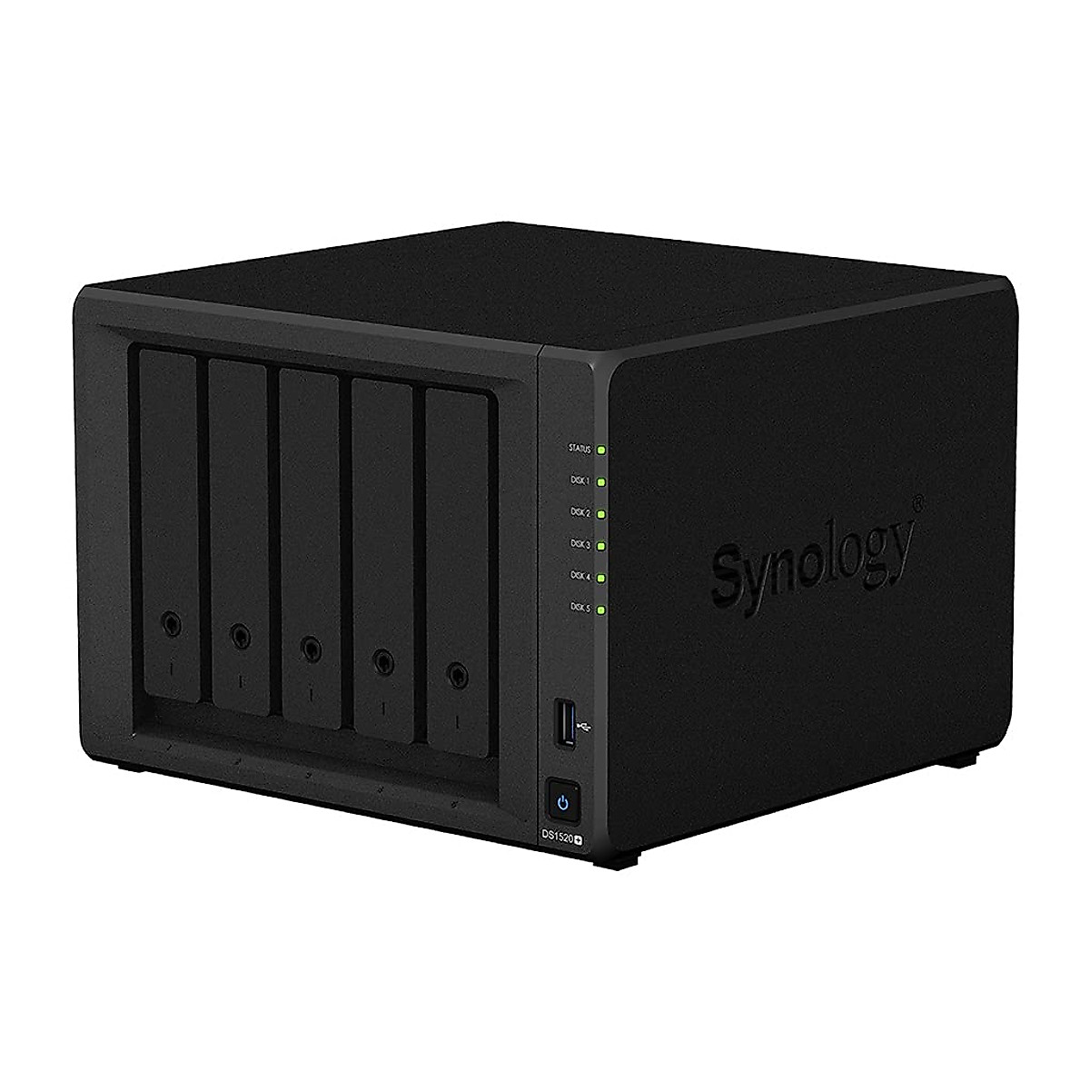 Synology DiskStation DS1520+ NAS Server for Business with Celeron CPU, 8GB DDR4 Memory, 5TB SSD Storage, DSM Operating System