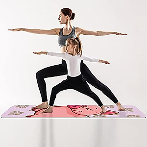 Yoga Mat, Yoga Mats for Home Workout, Workout Mat, Exercise Mats, Pilates Mat, Cute Pig