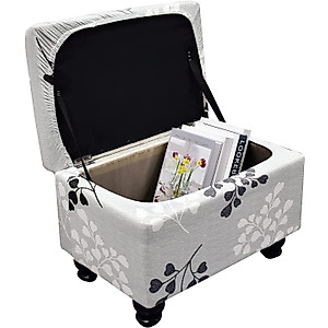 Eco-Ancheng Storage Ottoman Cover Rectangle Ottoman Slipcover Folding Storage Ottoman Bench Slipcovers Footrest Stool Slipcover with Nonslip Elastic Bottom for Living Room,Large 01