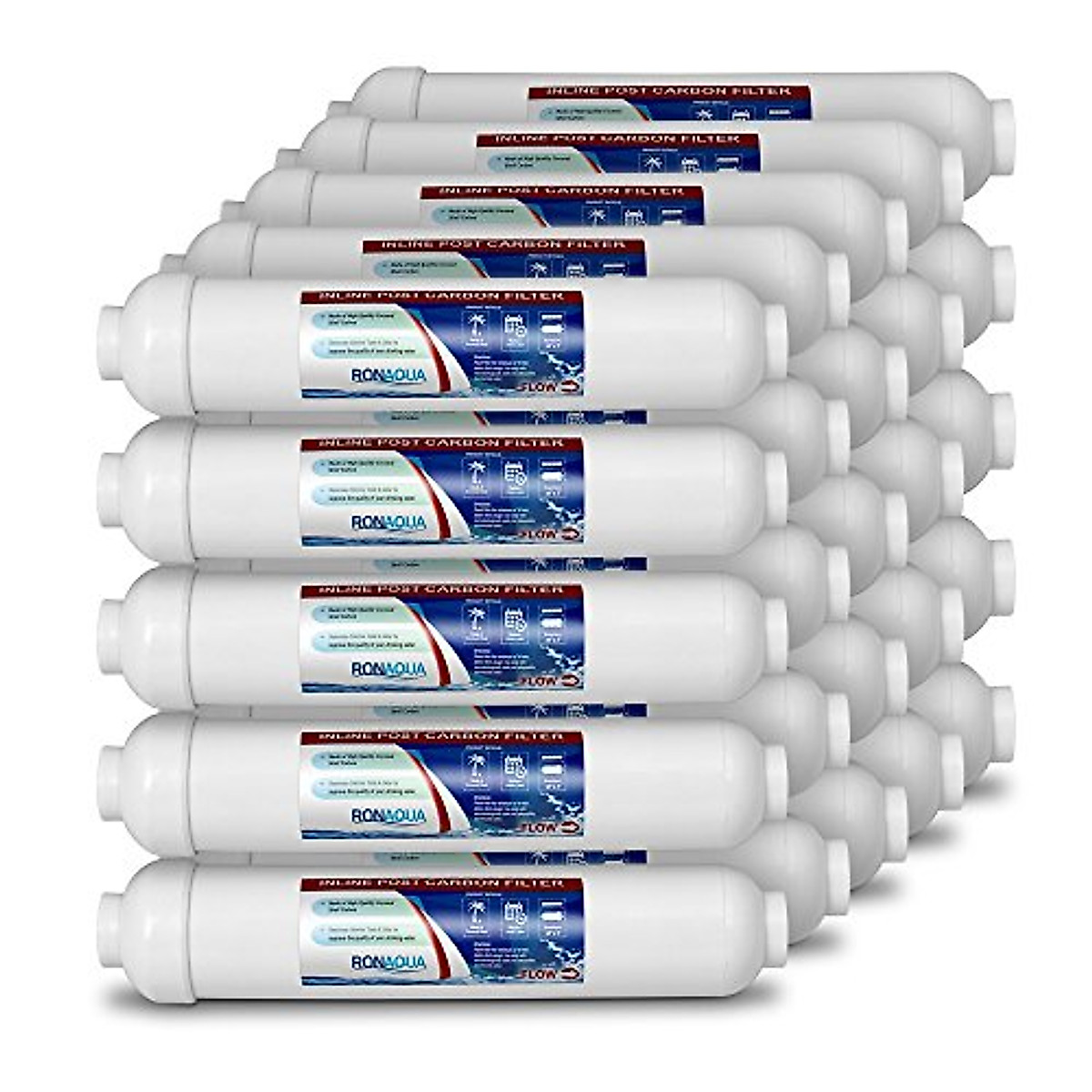 T33 Inline Coconut Grade Activated Carbon Pre/Post Membrane Filter for Taste and Odor Reduction WELL-MATCHED with AICRO, K2533JJ, FT15, IC-100A (Set of 25)