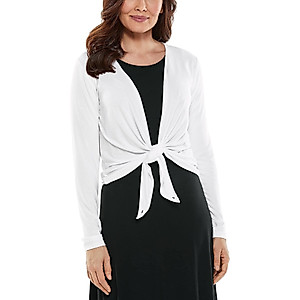 Coolibar UPF 50+ Women's Vrae Everyday Fashion Wrap - Sun Protective (Large- White)