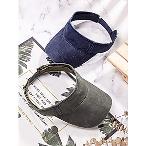 4 Pieces Sun Visor Sun Sports Adjustable Visor Sport Wear Athletic Visor Golf Hat for Men Women(Black, Wine Red, Dark Green, Blue)