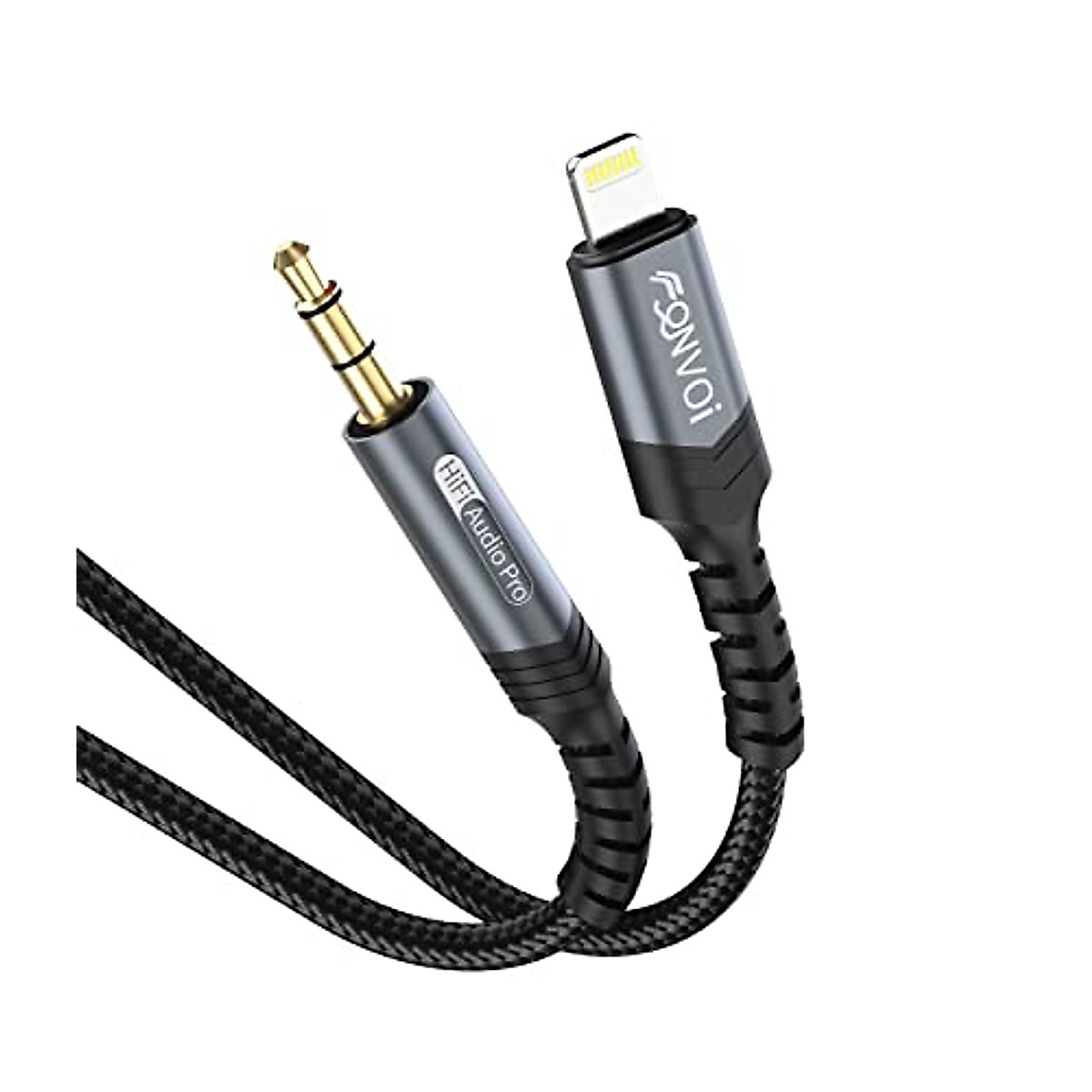 FONVOi AUX Cord for iPhone【Apple MFi Certified】 4 Feet Lighting to 3.5mm AUX Cord for Car,Compatible with iPhone 13/12/11/XR/ipad/ipod to car Stereo/Speaker/Headphone